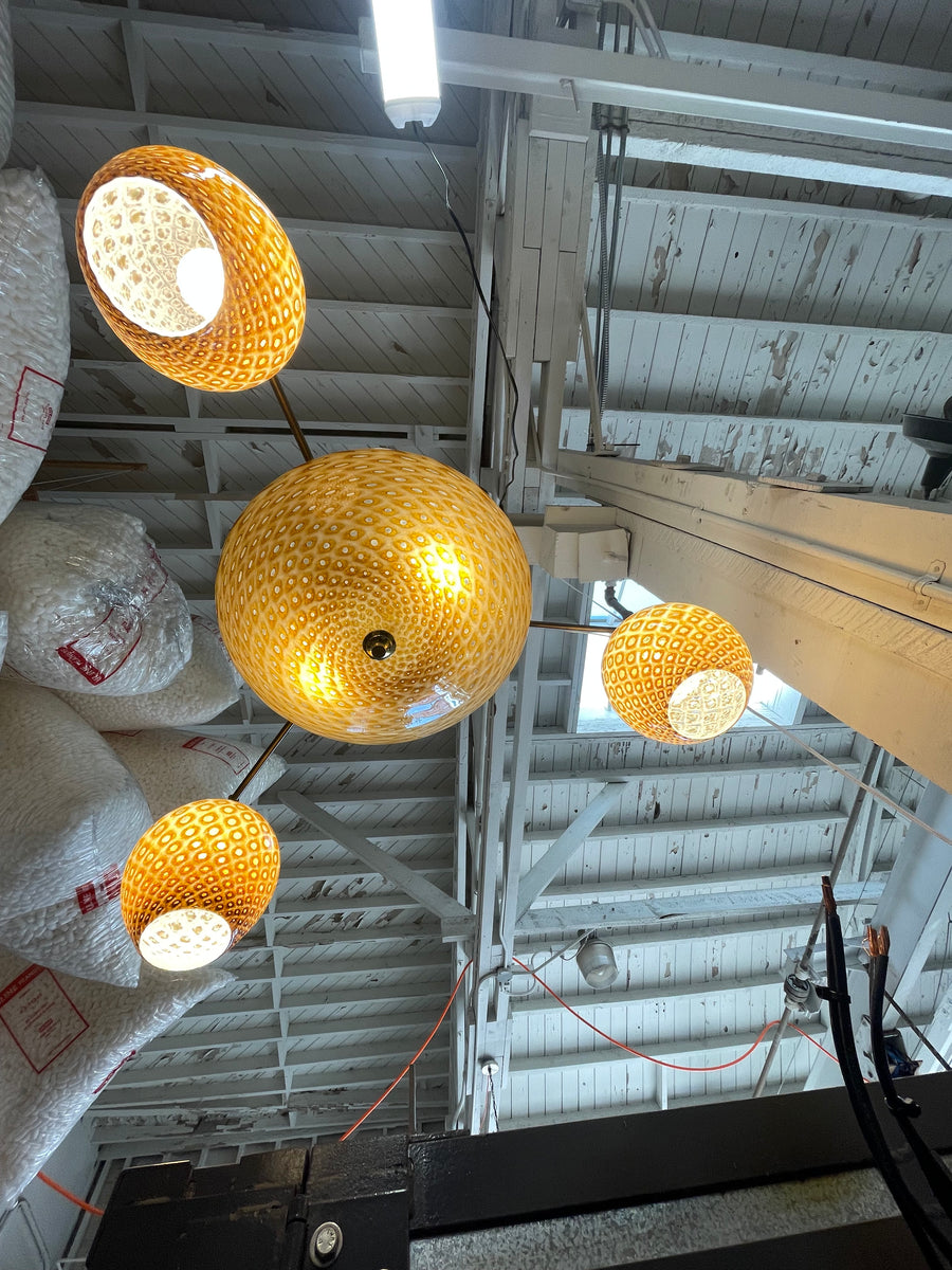 Grand Amber Chandelier – John Gibbons Glass