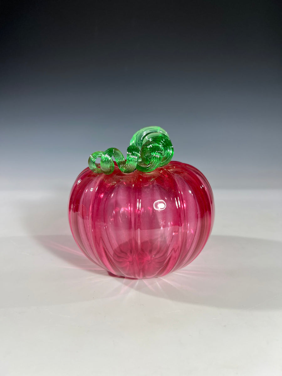 Pink Glass Pumpkin – John Gibbons Glass