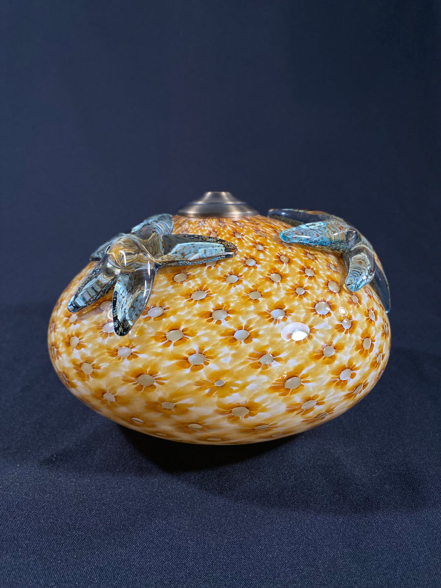 Clinging Amber Starfish Lighting Fixture | by Glass Artist John Gibbons ...