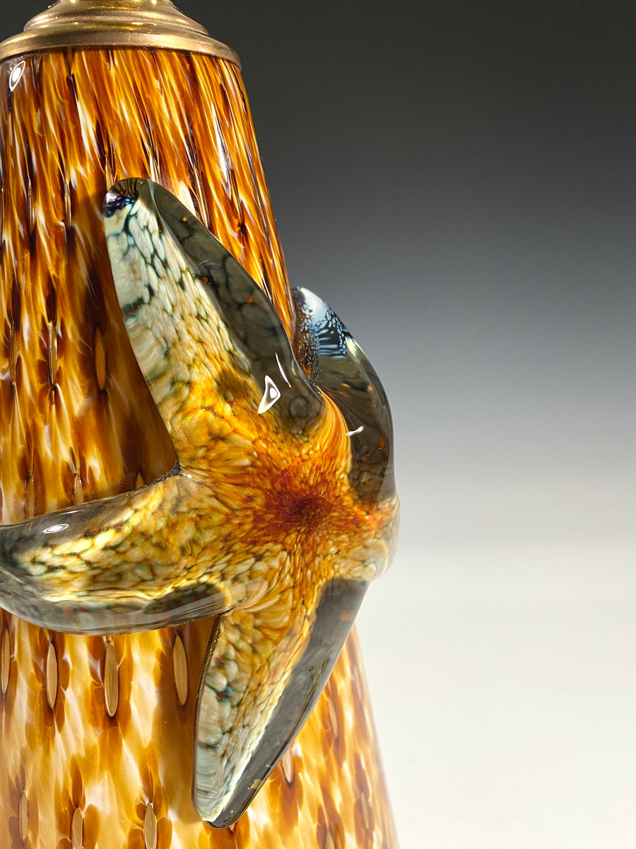 Clinging Amber Starfish Lamp Base | by Glass Artist John Gibbons – John ...