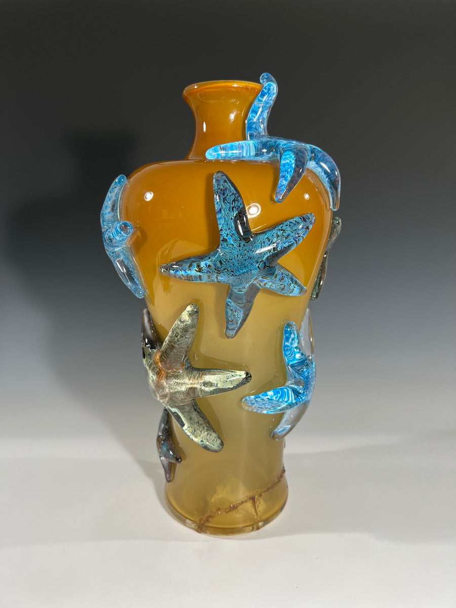 Amber Starfish Amphora Vase – John Gibbons Glass