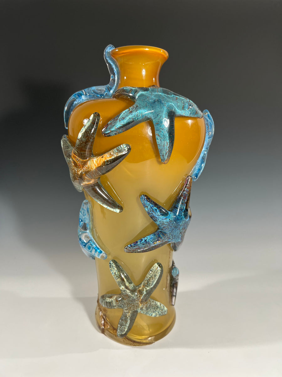 Amber Starfish Amphora Vase – John Gibbons Glass
