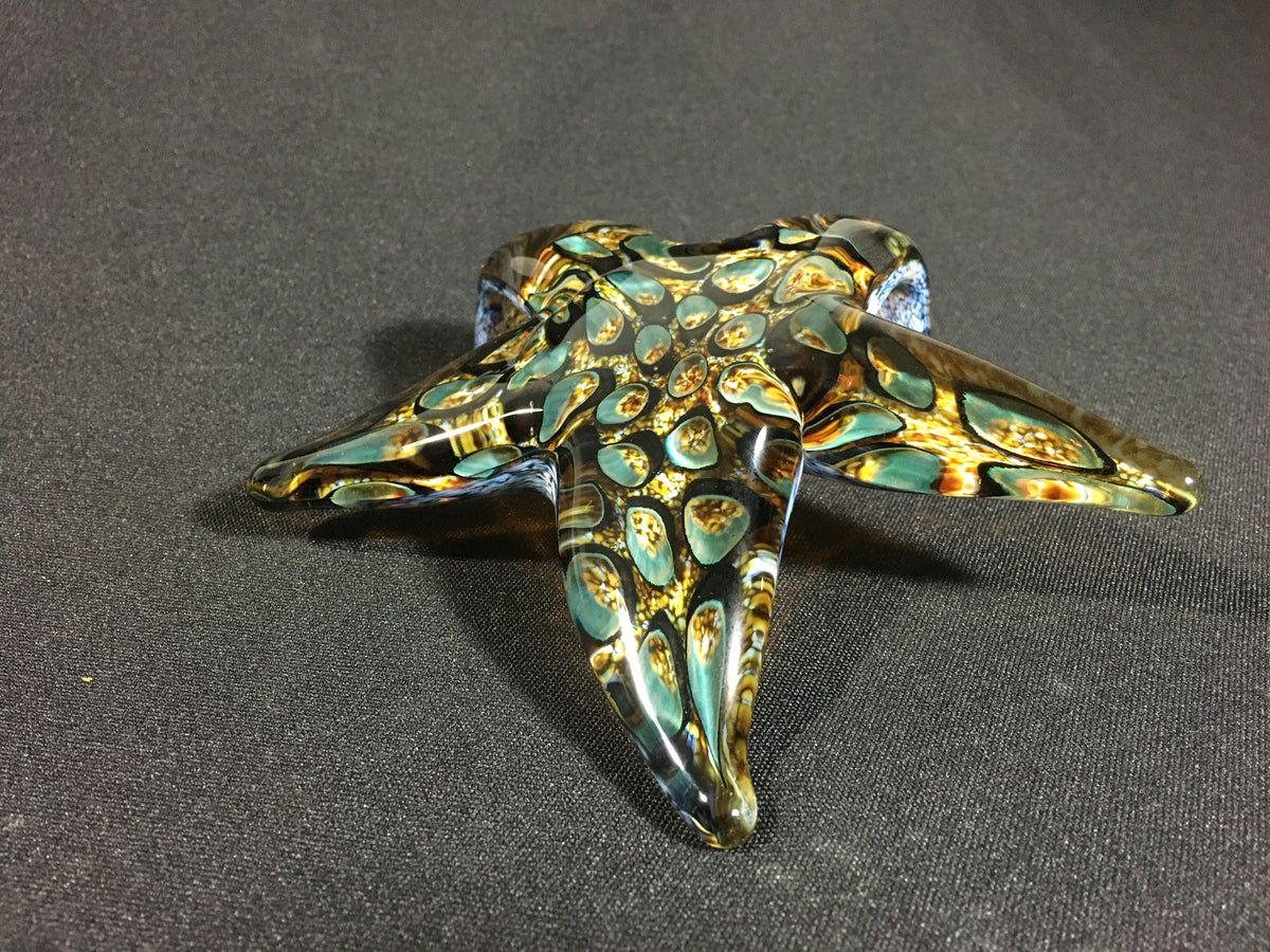 Tide Pool Amber Barnacle Starfish – John Gibbons Glass