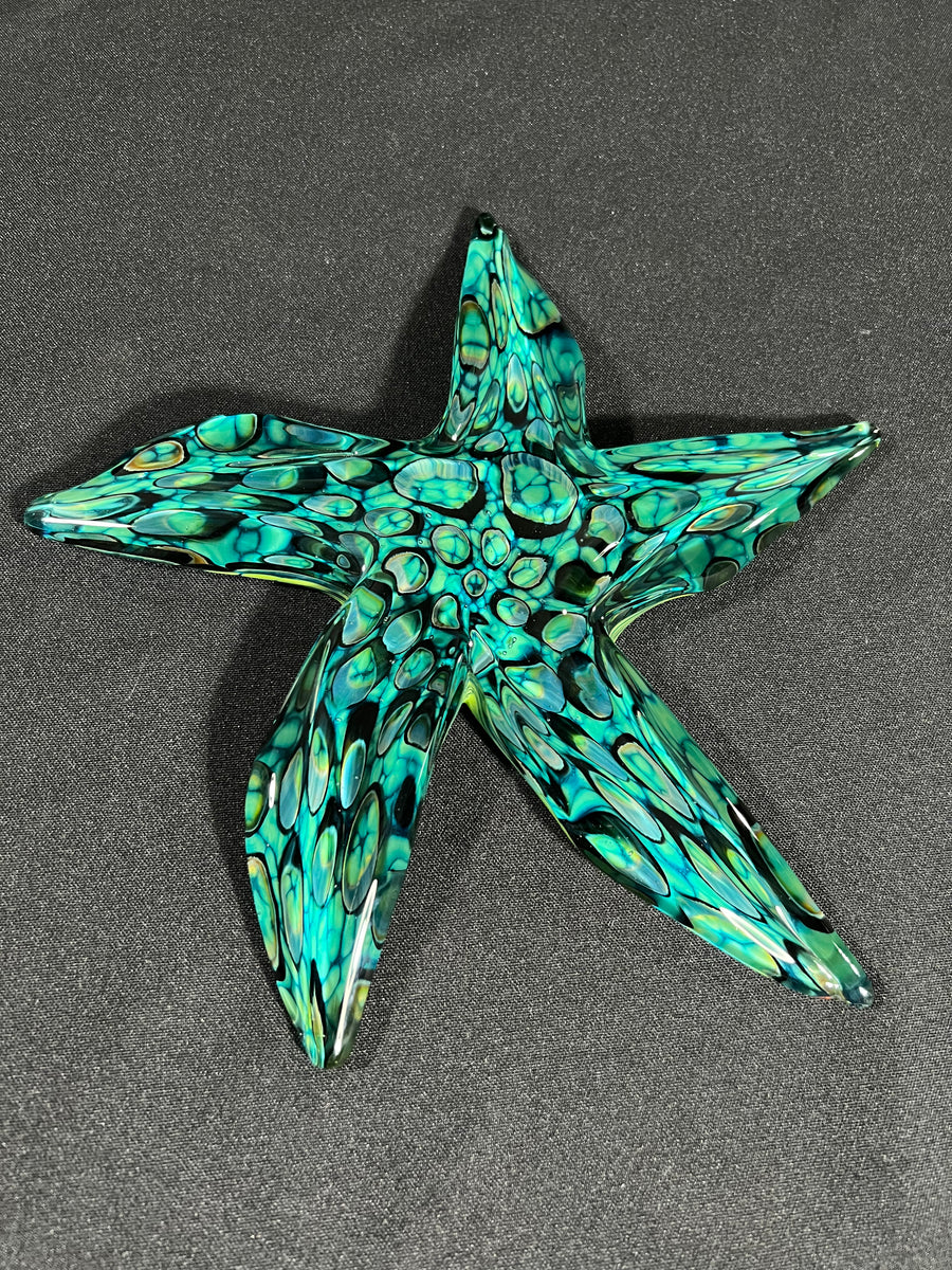 Giant Aqua Green Barnacle Starfish – John Gibbons Glass